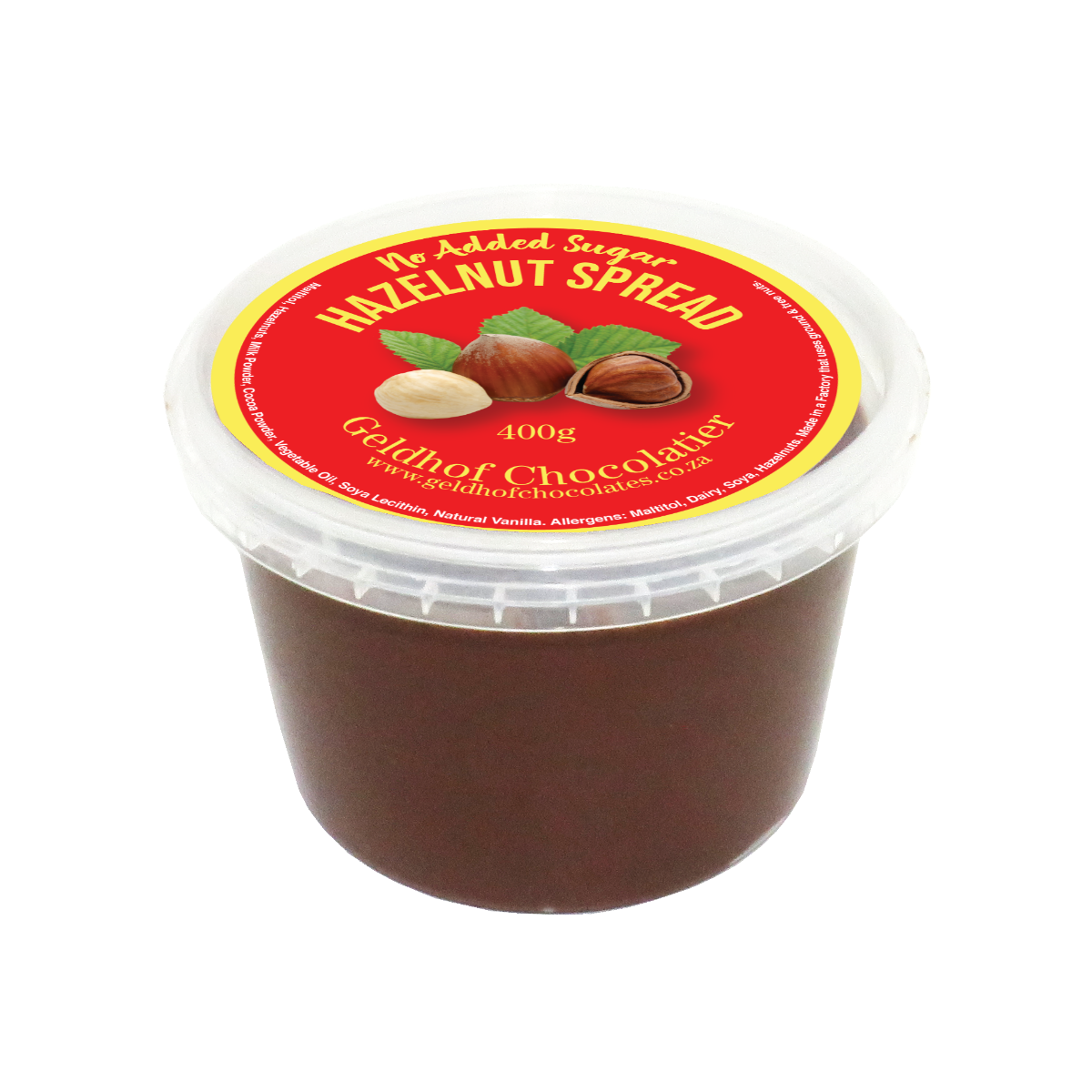 Hazelnut Spread [No-Added Sugar] (400g) - Geldhof Chocolatier