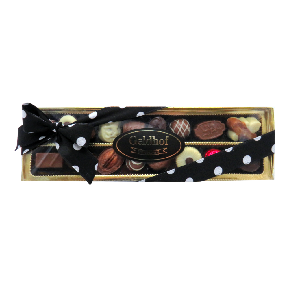 Assorted Chocolates Box (decorated) - 250g - Geldhof Chocolatier